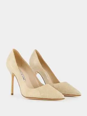 Manolo Blahnik Snakeskin-effect Pointed Toe 105mm Pumps