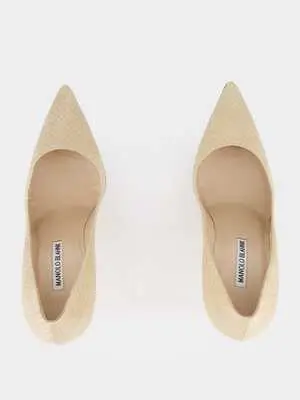 Manolo Blahnik Snakeskin-effect Pointed Toe 105mm Pumps