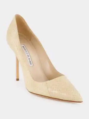 Manolo Blahnik Snakeskin-effect Pointed Toe 105mm Pumps