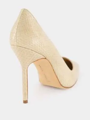 Manolo Blahnik Snakeskin-effect Pointed Toe 105mm Pumps