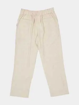 Spiritum Tulum Palmeta Linen Formal Pants - Cream