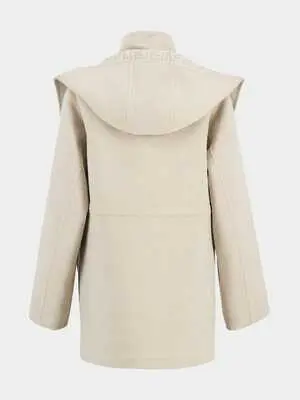 Fendi Hooded Wool Parka With Ff Detail