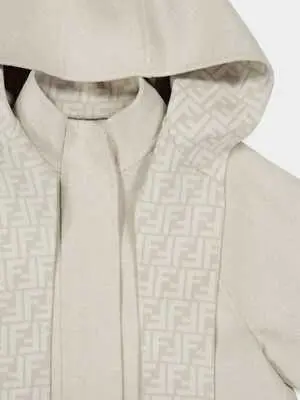 Fendi Hooded Wool Parka With Ff Detail