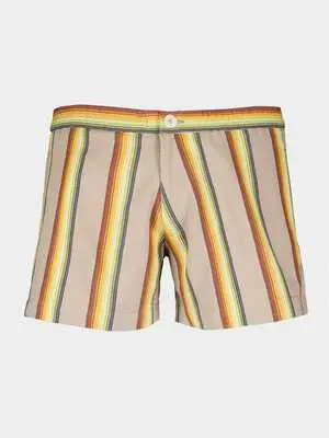 MARRAKSHI LIFE Striped Cropped Shorts - Beige
