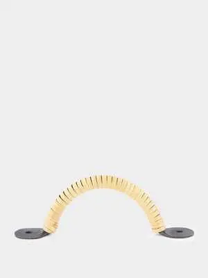 Madam Stoltz Door Handle With Bamboo Wrap - Beige