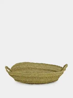 Madam Stoltz Low Grass Basket With Handles