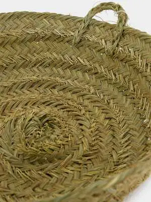 Madam Stoltz Low Grass Basket With Handles
