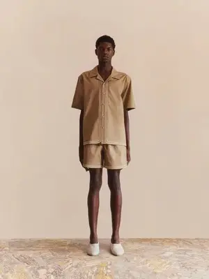 Commas Braided Cord Shorts - Beige