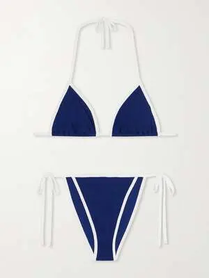 Hunza G Gina Original Crinkle Bikini Navy