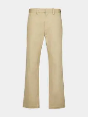 Saint Laurent Stretch Cotton Chino Trousers - Beige