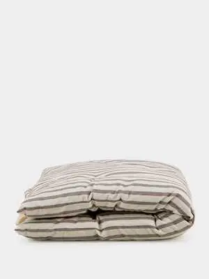 MADAM STOLTZ Striped Cotton Mattress - Beige