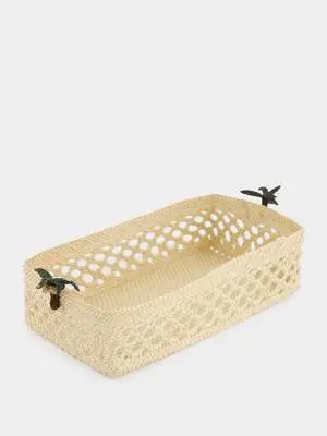 Coro Cora Mini Palms Bread Basket - Beige