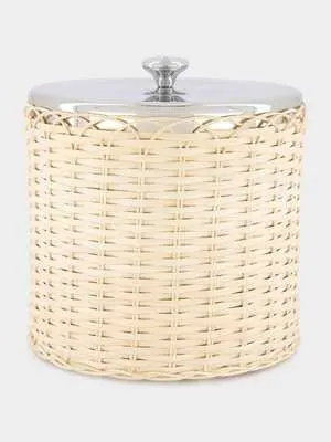 GIOBAGNARA Large Rattan Ice Bucket - Beige