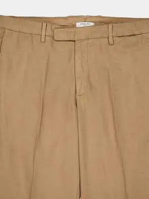 Boglioli Pressed-crease Cotton-linen Trousers