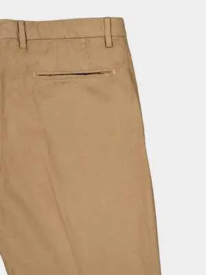 Boglioli Pressed-crease Cotton-linen Trousers