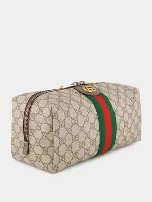 Gucci Gg Supreme Toiletry Case - Beige