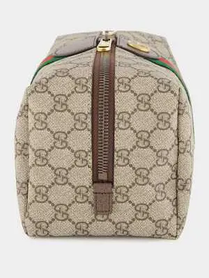 Gucci Gg Supreme Toiletry Case - Beige