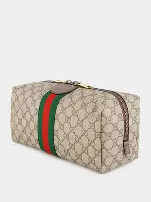 Gucci Gg Supreme Toiletry Case - Beige