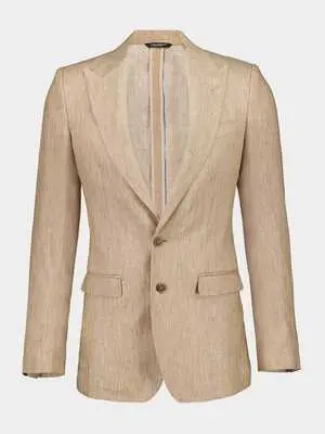 Dolce & Gabbana Linen Taormina Jacket - Grey