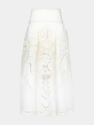 Zimmermann Daylight Linen Maxi Skirt - Cream