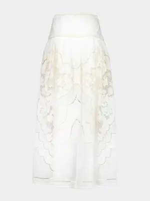 Zimmermann Daylight Linen Maxi Skirt - Cream