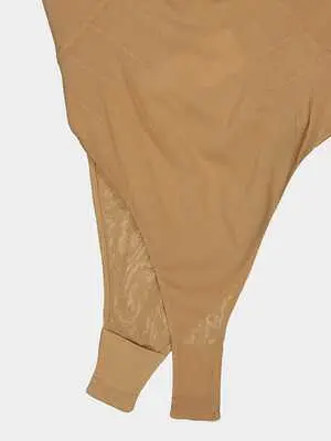 Saint Laurent Silk Muslin Cross-back Bodysuit - Beige