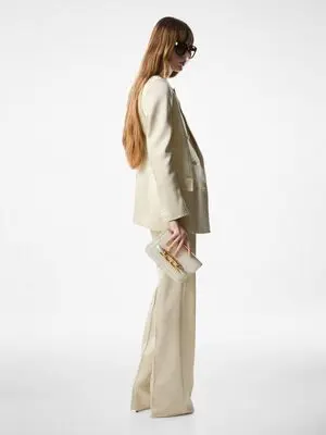 TOM FORD Silk And Wool Double Breasted Jacket - Beige