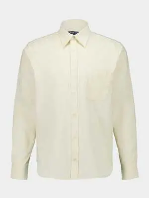 Frescobol Carioca Relaxed Fit Baby Cord Cotton Shirt - Beige