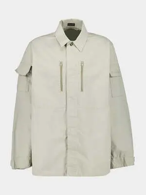 Balenciaga Military Cotton Ripstop Shirt Jacket