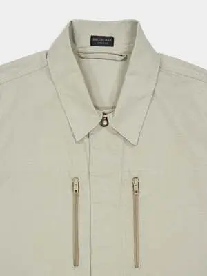 Balenciaga Military Cotton Ripstop Shirt Jacket