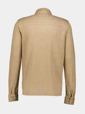 Majestic Filatures Desert Organic Cotton Linen Long-sleeved Shirt - Beige