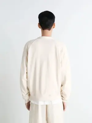 LEMAIRE Light Cotton Wool Sweatshirt - Cream