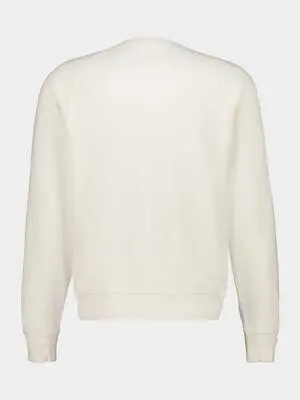 LEMAIRE Light Cotton Wool Sweatshirt - Cream