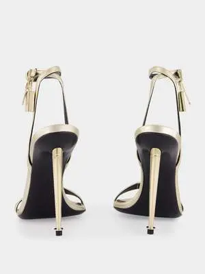 TOM FORD Laminated Nappa Leather Padlock Sandal
