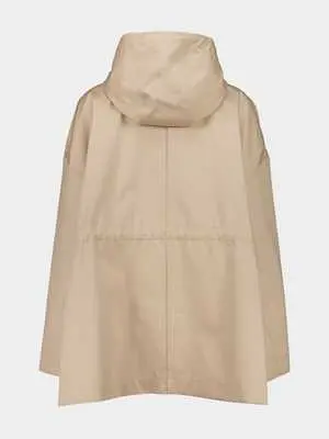 Moncler Gaillon Hooded Cotton Parka Coat - Beige