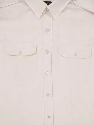 TOM FORD Light Military-inspired Twill Shirt - Beige
