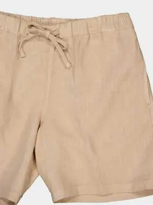 120% Lino Linen Bermuda Shorts - Beige