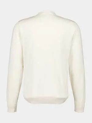 PIACENZA CASHMERE 1733 V-neck Buttoned Cotton Cardigan - Beige