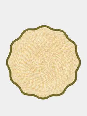 La DoubleJ Palm Straw Cloud Placemat Set Of 2