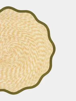 La DoubleJ Palm Straw Cloud Placemat Set Of 2