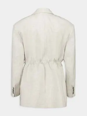 Rabanne Mottled Wool-cotton Blend Blazer