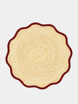 La DoubleJ Palm Straw Cloud Placemat Set Of 3