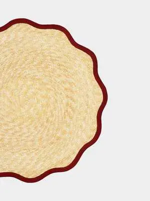 La DoubleJ Palm Straw Cloud Placemat Set Of 3