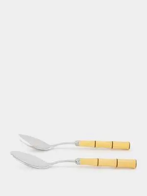 CAPDECO Byblos Bamboo Salad Serving Set By