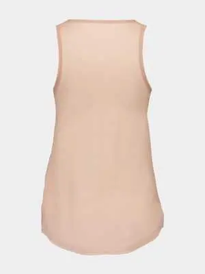 Balmain Silk Crepe V-neck Sleeveless Top
