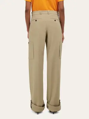 FERRAGAMO Silk Blend Cargo Trousers