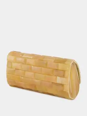 Glorinha Paranagua Anouska Light Horn Clutch - Beige