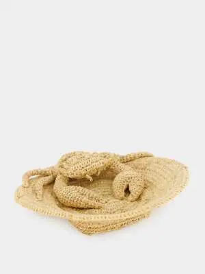 NATALIA BRILLI Natural Raffia Paguro Plate