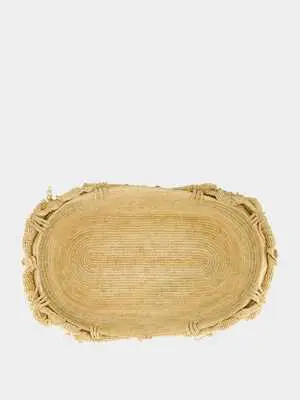 NATALIA BRILLI Natural Raffia Langoustine Plate - Beige