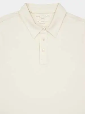 Majestic Filatures Ecru Organic Cotton Short-sleeve Polo - Beige